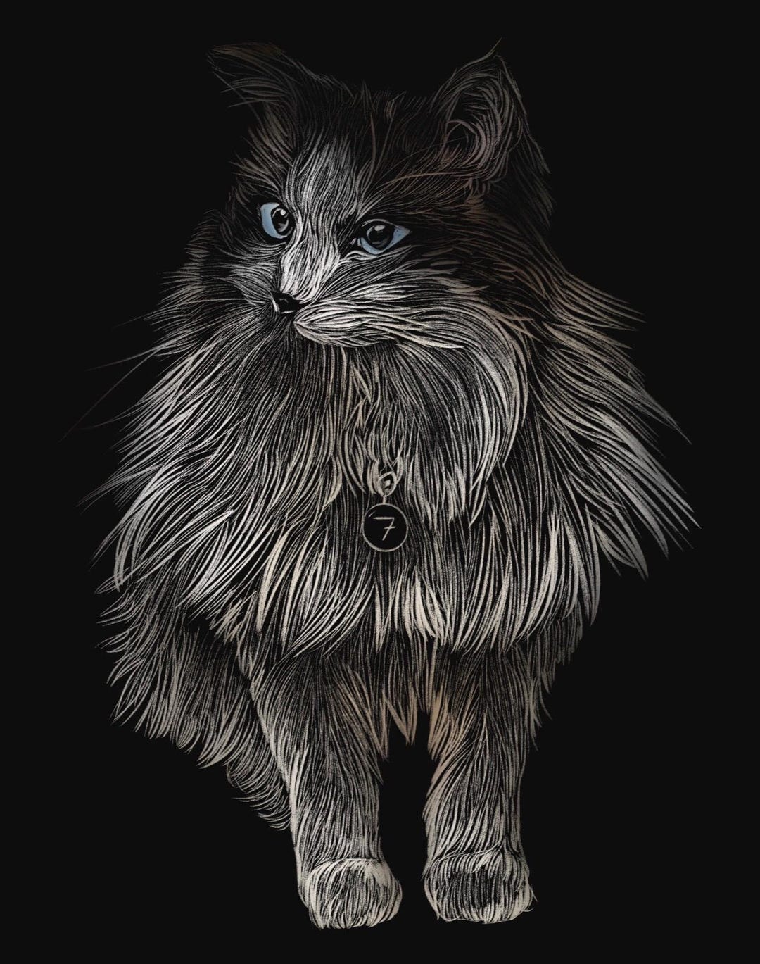 Custom Digital Pet Portraits Using Pet Photo Personalized Digital Dog ...