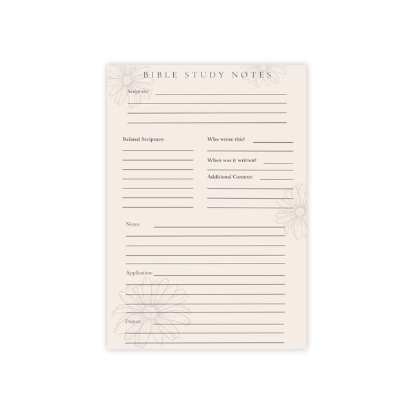 Bible Study Note Pads - Etsy