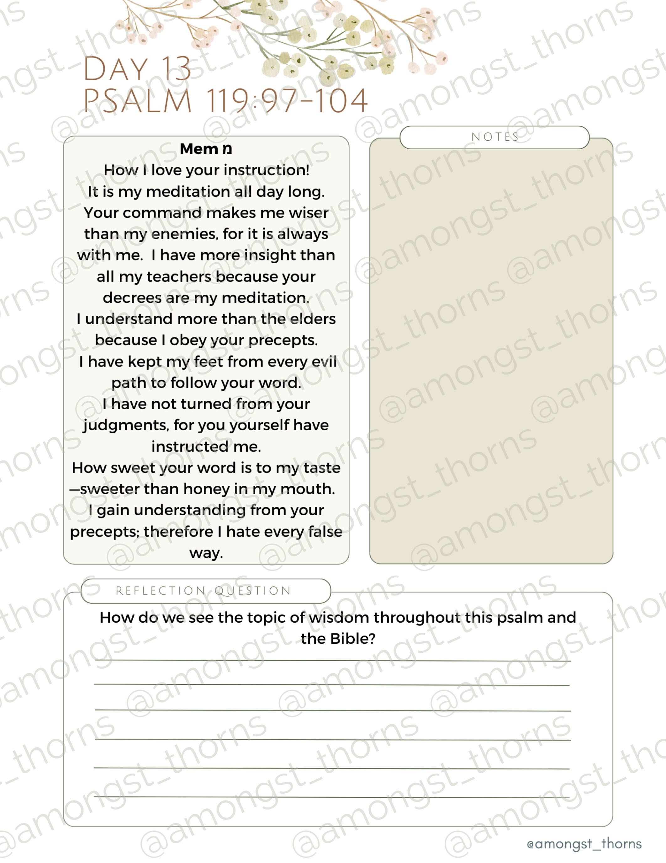 Digital and Printable Bible Study Guide/ Diving Into God's Word: 22-day ...