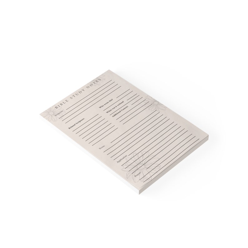 Christian Post-it® Note Pad/verse of the Day/bible Study Note Pad/daily ...