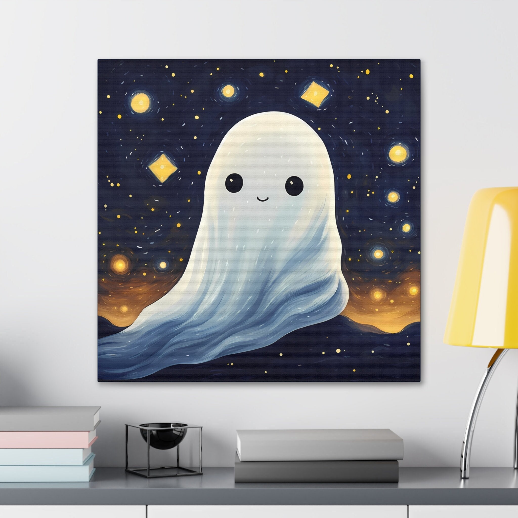 Van Gogh's the Starry Night Ghost Canvas Night's - Etsy