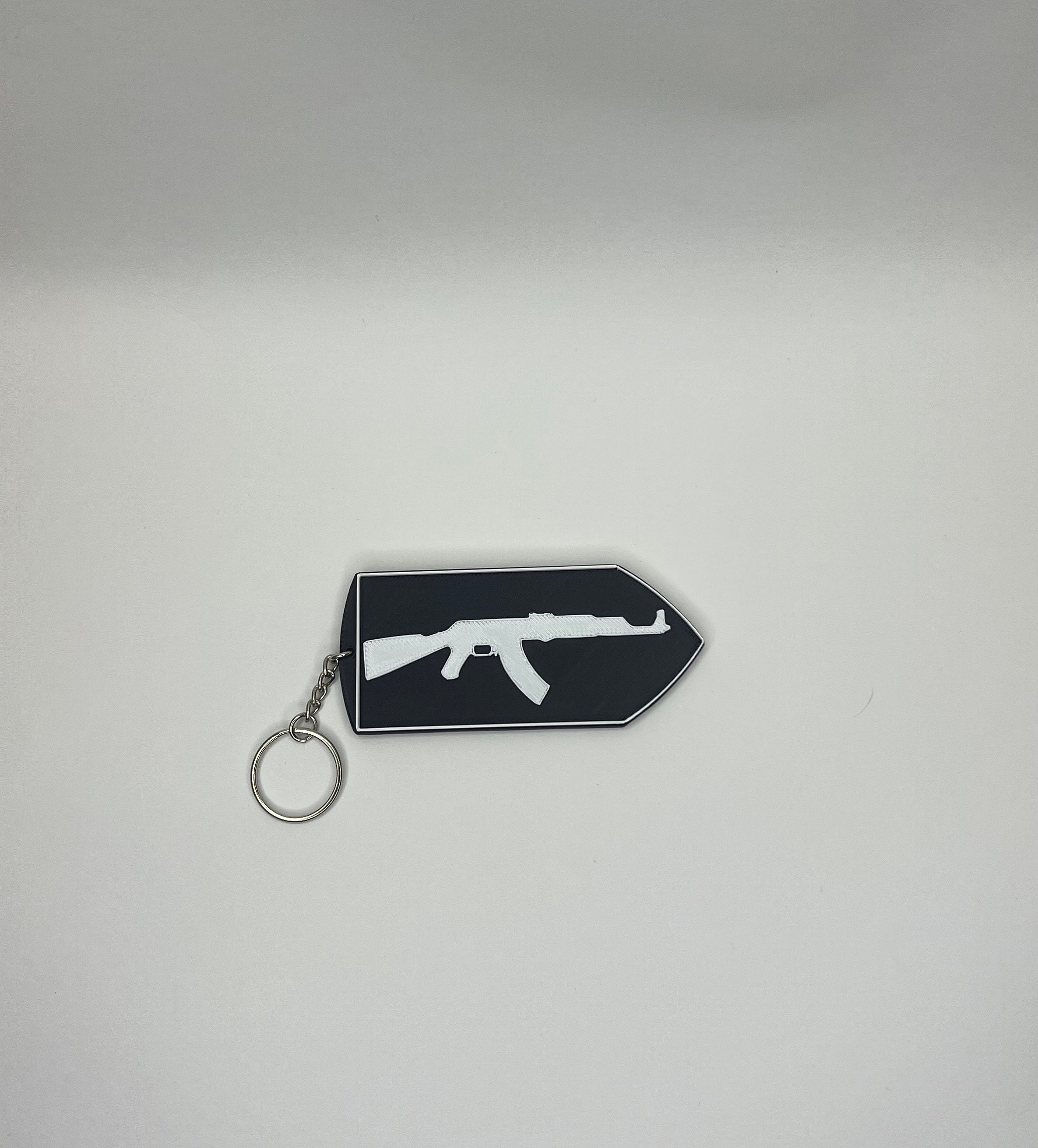 Custom Silhouette Weapon Keychain - Etsy