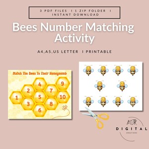 Number Matching Game, Learning Numbers, Preschool Activity, Homeschool ...