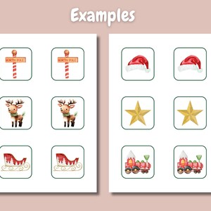 Kids Christmas Memory Game, Printable Christmas Matching Game ...