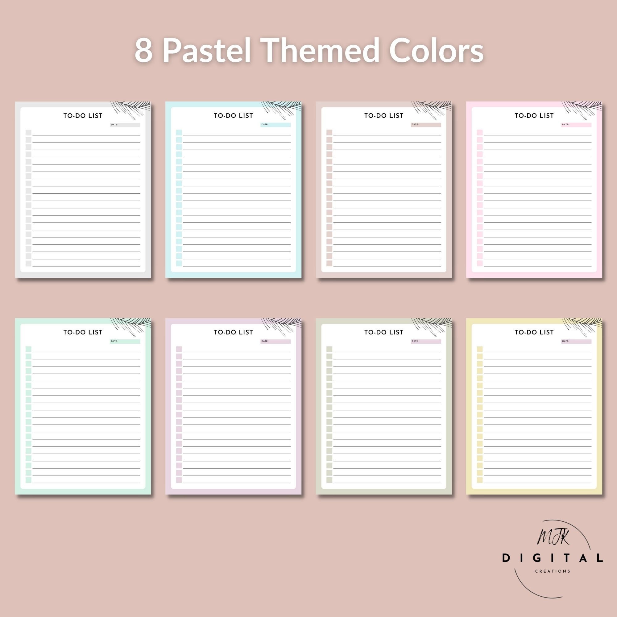 Minimal to Do List Printable, Productivity Planner, Simple Tasks List ...