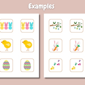 Kids Easter Memory Game, Printable Easter Matching Game, Printable ...