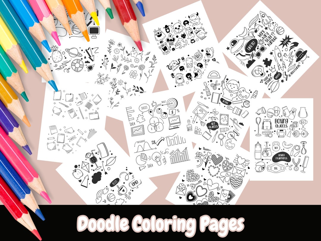 Doodle Coloring Pages Scribbles Edition, Doodle Coloring, Printable ...