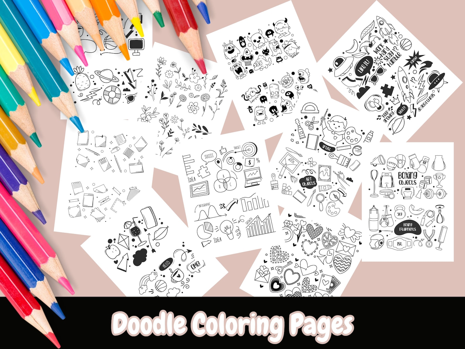 Doodle Coloring Pages Scribbles Edition, Doodle Coloring, Printable Coloring Pages, Activity for ...