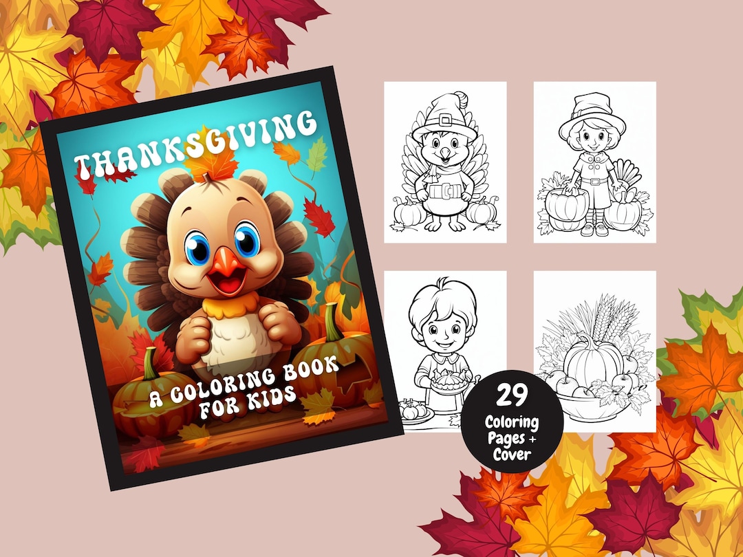Thanksgiving Coloring Book for Kids, Thanksgiving Activity Book ...