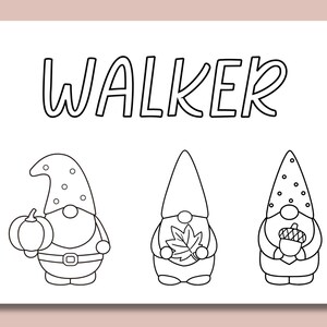 10 Personalized Fall Coloring Pages, Fall Coloring Page, Custom ...