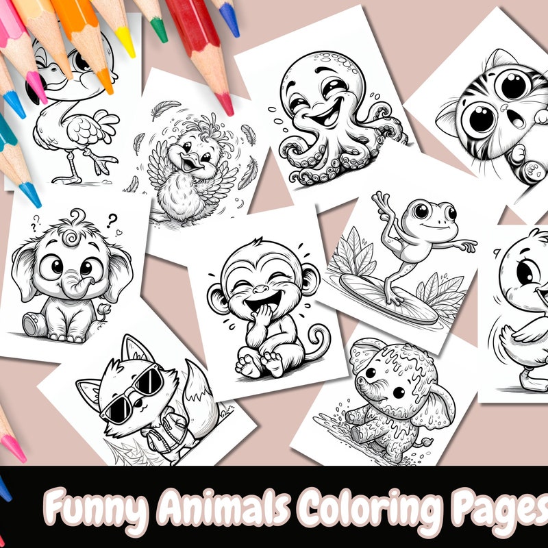 Animal Coloring Pages Adult - Etsy Australia