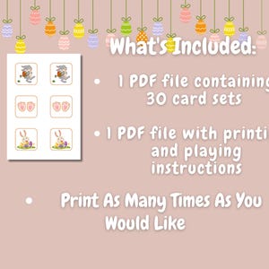 Kids Easter Memory Game, Printable Easter Matching Game, Printable ...