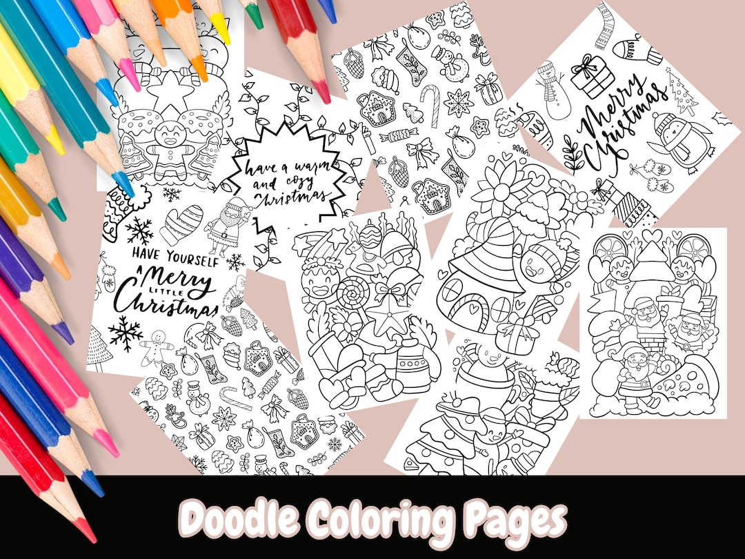 Doodle Coloring Pages Christmas Edition, Christmas Coloring Pages ...