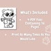 Beary Cute Coloring Pages, Adults and Kids, Instant Download, Coloring ...