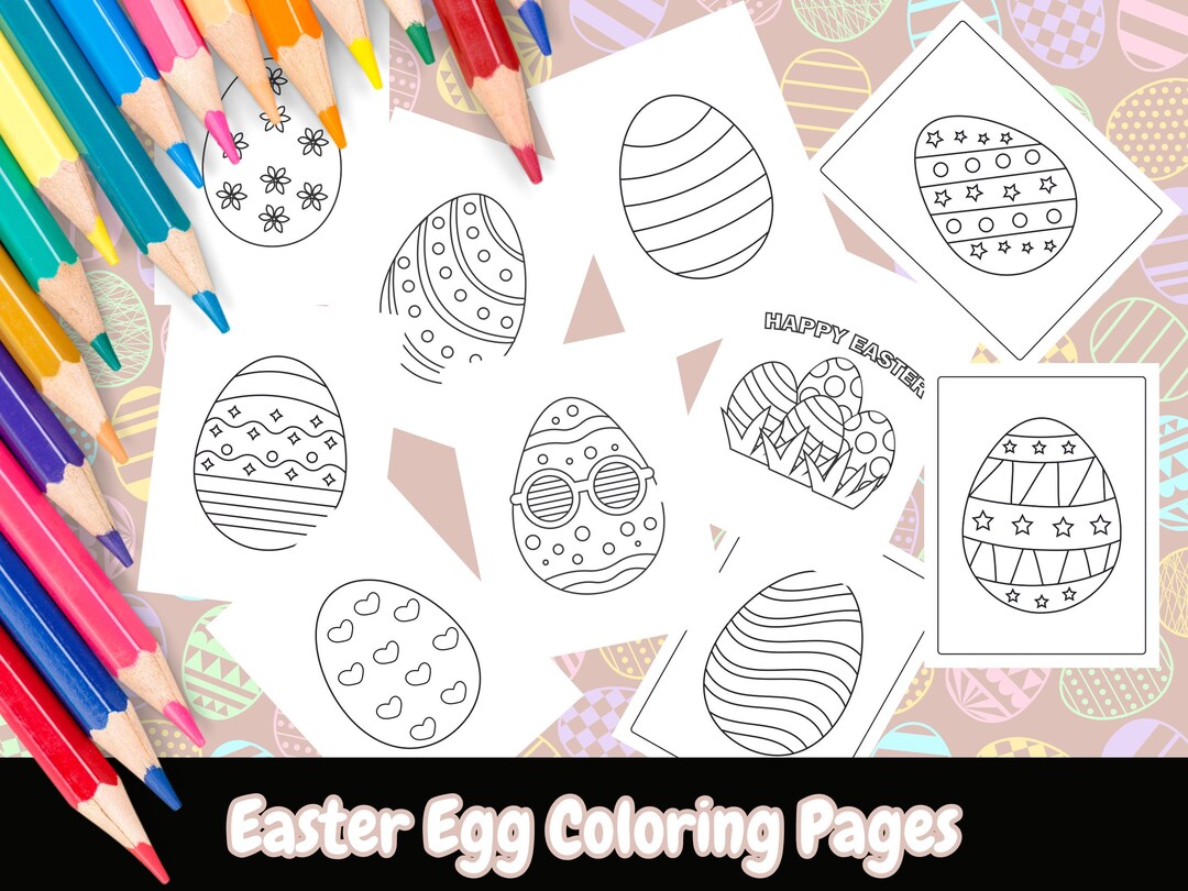 Easter Egg Coloring Pages for Kids, Easter Party, Kids Activity, Kids ...