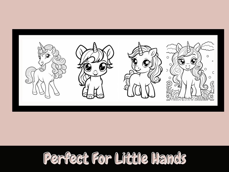 Cute Unicorn Coloring Book, Kids Coloring Book, Coloring Pages ...