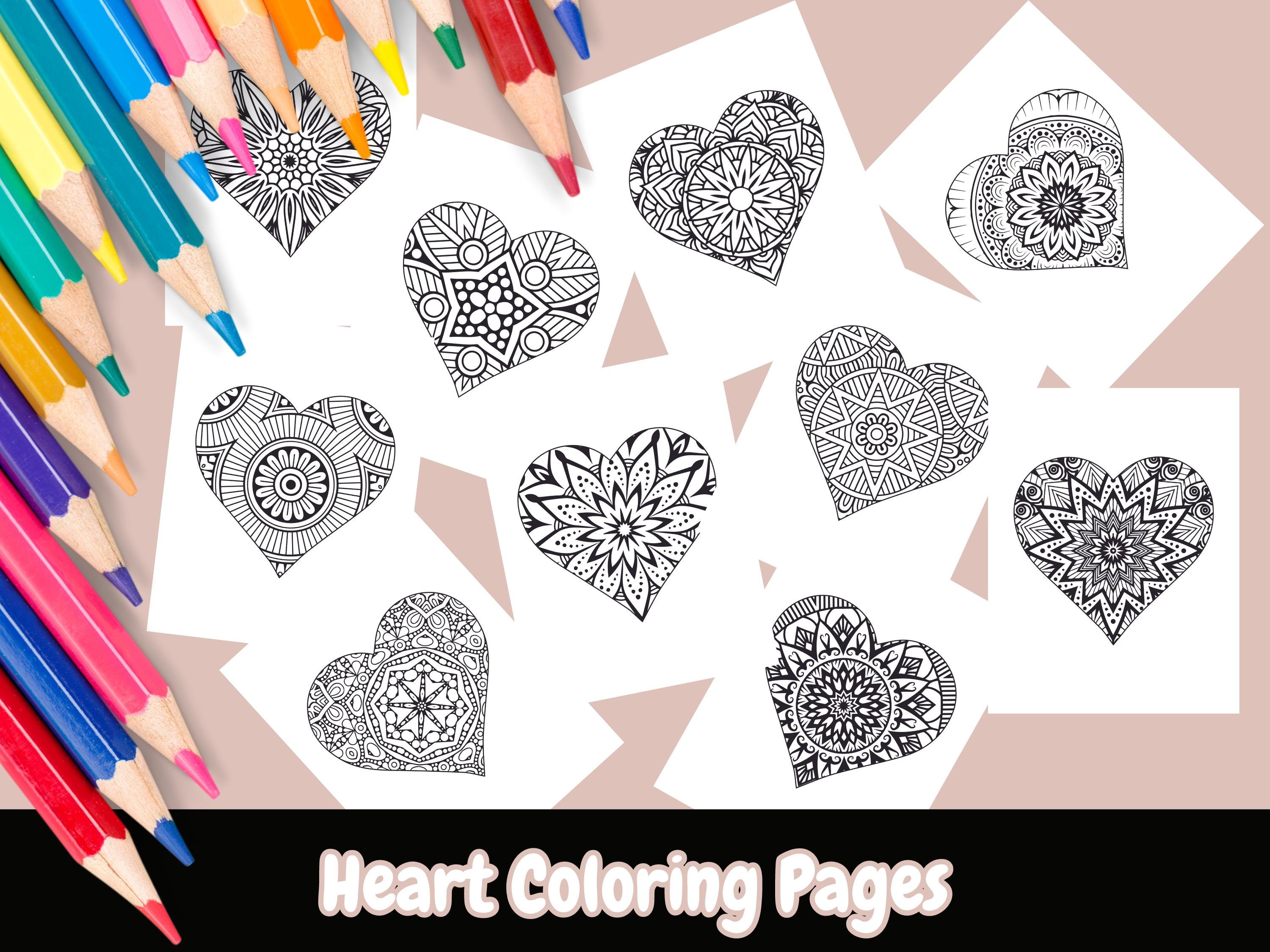 Heart Coloring Pages, Valentine's Day, Coloring Pages, Valentine's ...