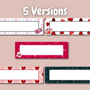 Valentines Name Tags, Desk Name Labels, Valentines DIY, Cute Hearts ...