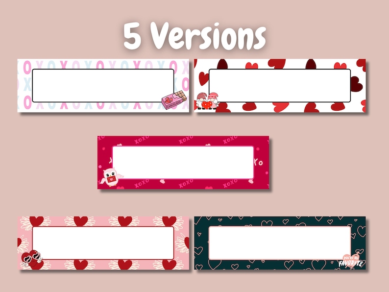 Valentines Name Tags, Desk Name Labels, Valentines DIY, Cute Hearts ...