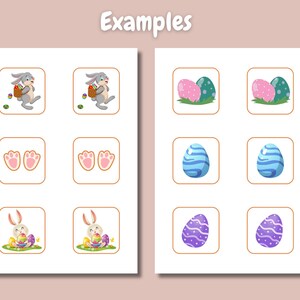 Kids Easter Memory Game, Printable Easter Matching Game, Printable ...