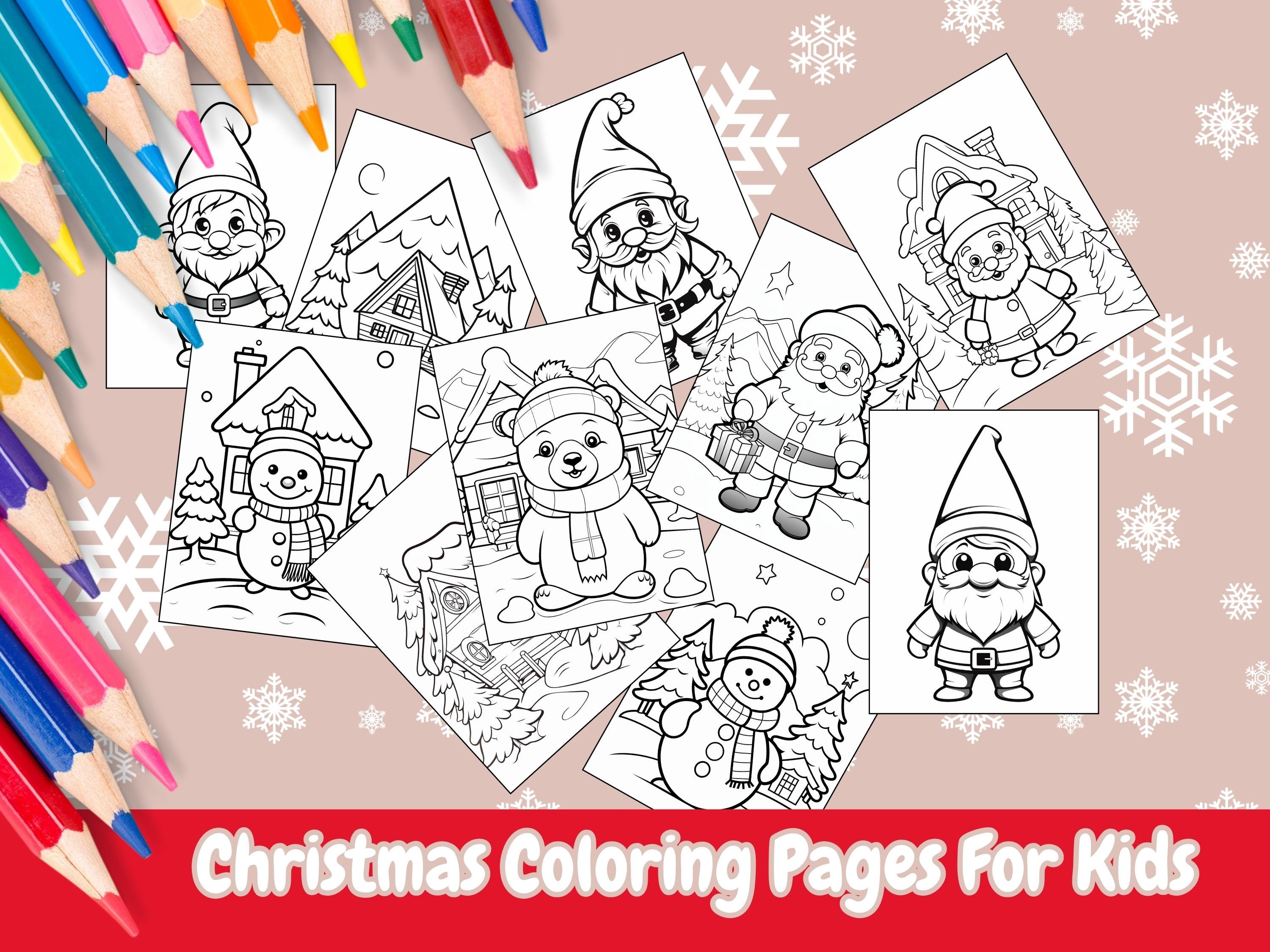 Christmas Coloring Pages for Kids, Christmas Coloring, Holiday Activity ...