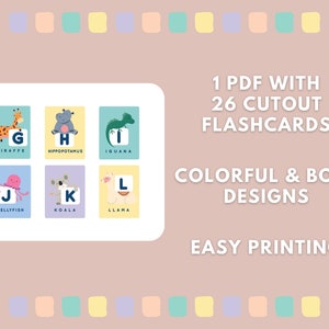 ABC Printable Flashcards, Alphabet Flashcards, Homeschool Teaching ...