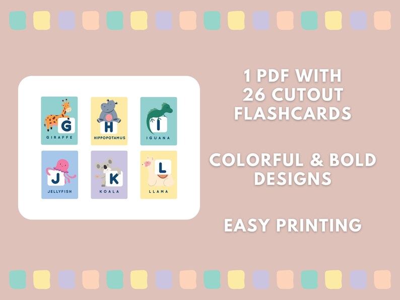 ABC Printable Flashcards, Alphabet Flashcards, Homeschool Teaching ...