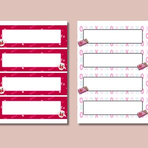 Valentines Name Tags, Desk Name Labels, Valentines DIY, Cute Hearts ...