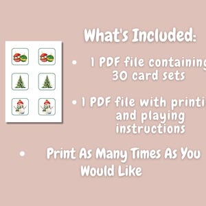 Kids Christmas Memory Game, Printable Christmas Matching Game ...