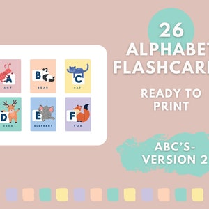 ABC Printable Flashcards Alphabet Flashcards Homeschool - Etsy