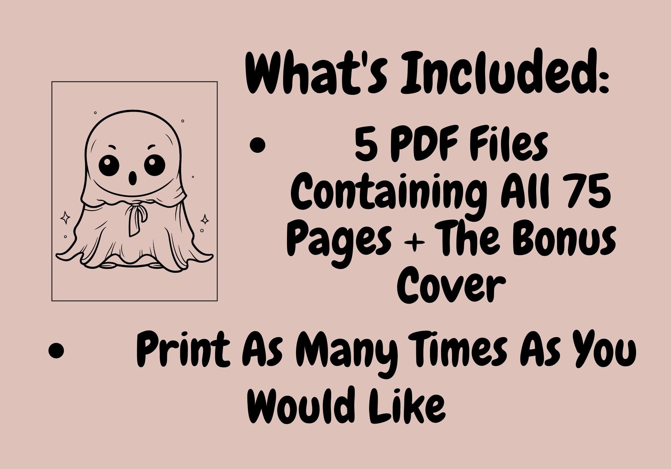 75 Creepy Cute Halloween Coloring Book, Halloween Activity, Coloring ...