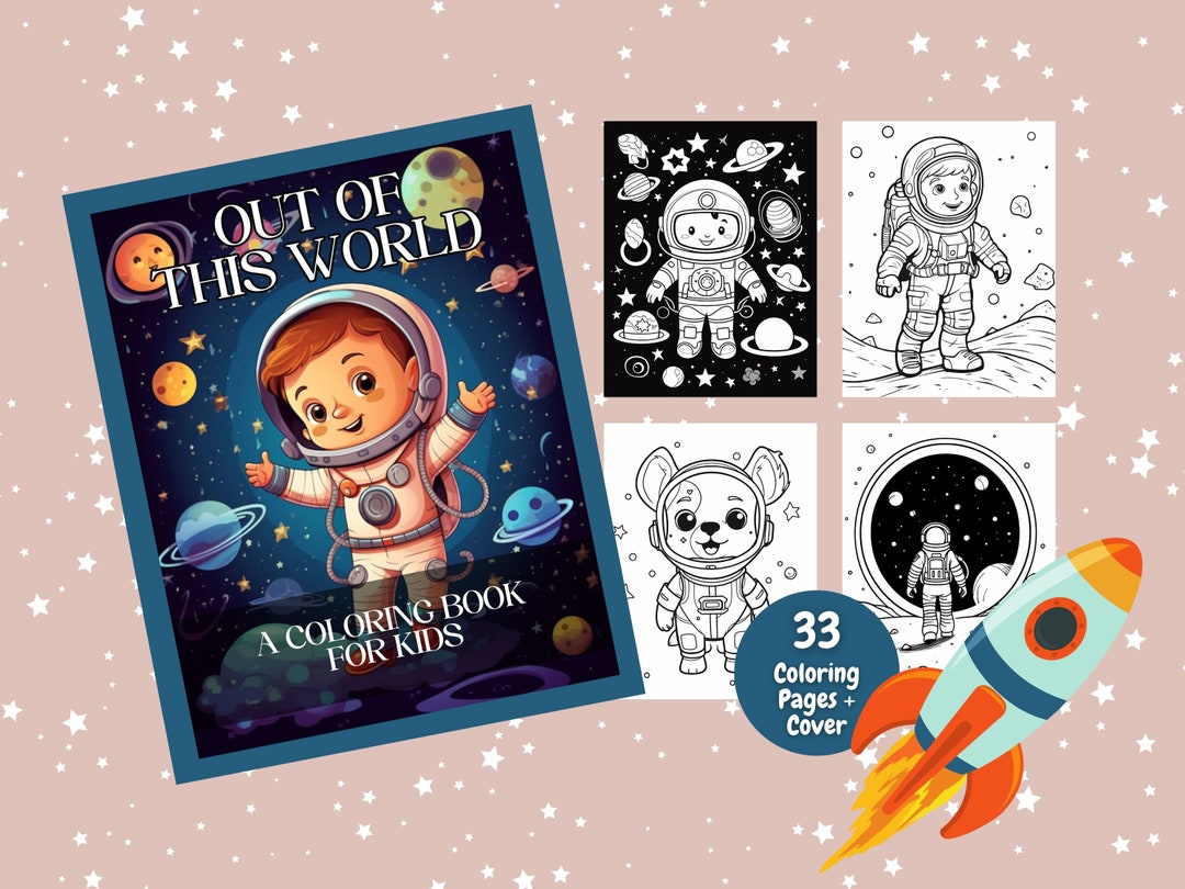 Out of This World Coloring Book for Kids, Space Drawing, Space Coloring ...
