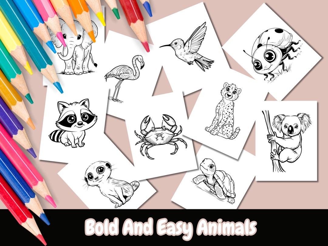 Bold and Easy Animal Coloring Pages, Coloring Books, Coloring Pages ...
