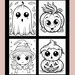 75 Creepy Cute Halloween Coloring Book, Halloween Activity, Coloring ...