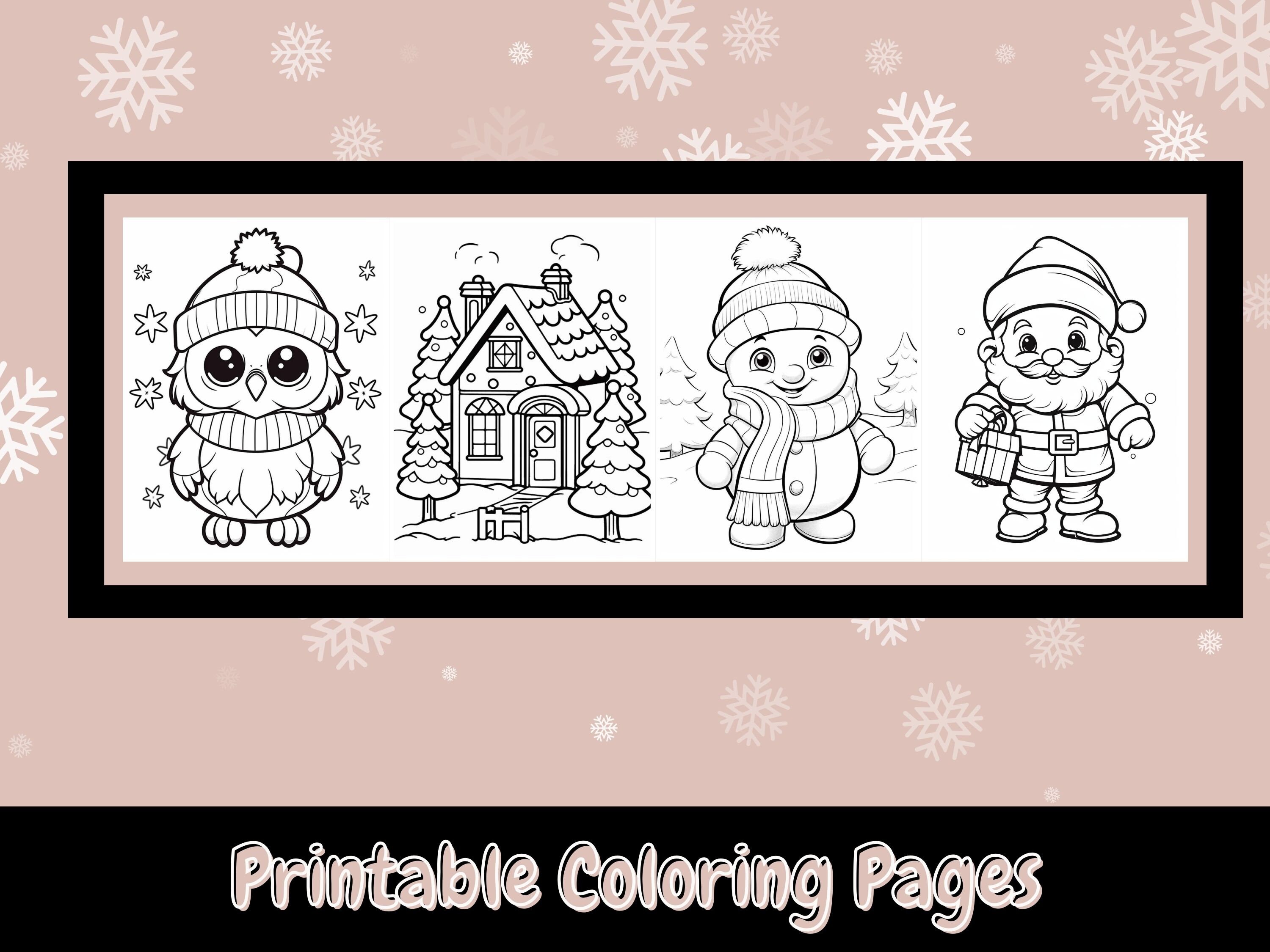 Cute Christmas Coloring Book for Kids, Christmas Coloring, Coloring ...