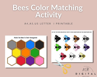 Color Matching Busy Binder Printable, Homeschool Preschool Worksheet ...