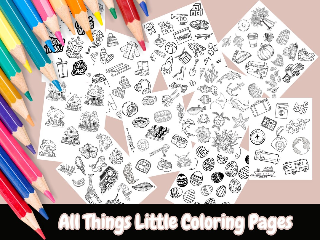 All Things Little Coloring Pages, Tiny Coloring, Adult Coloring Book ...
