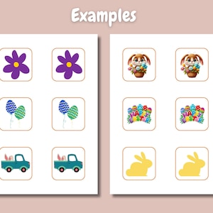Kids Easter Memory Game, Printable Easter Matching Game, Printable ...