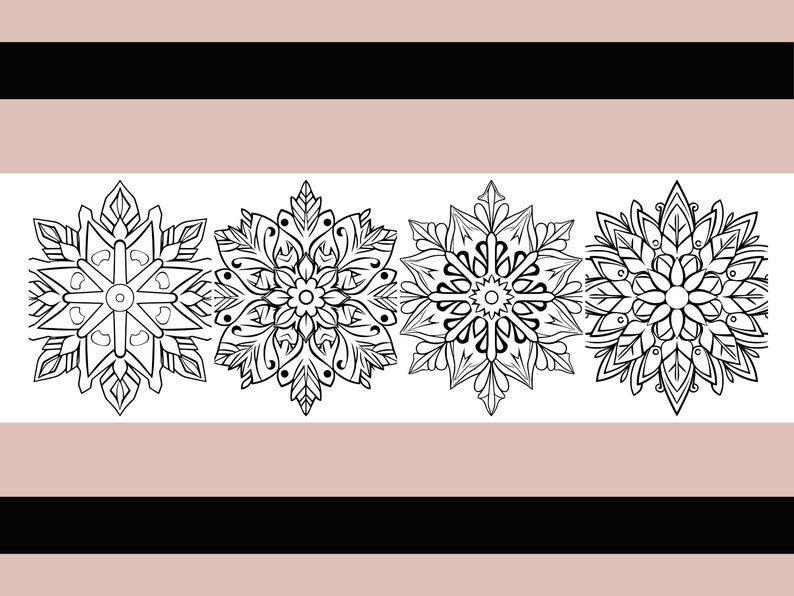 Snowflake Coloring Pages, Printable Coloring Pages, Christmas Coloring ...