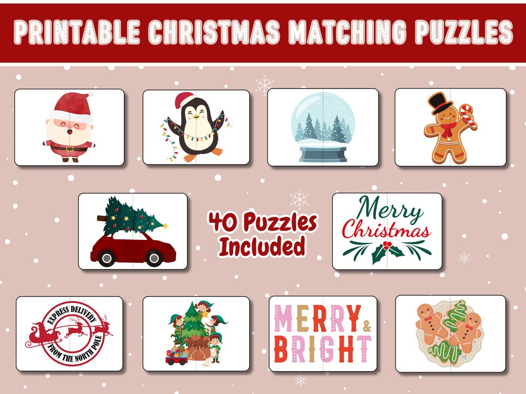 Printable Christmas Puzzles for Kids, Homeschool, Children's Puzzles ...