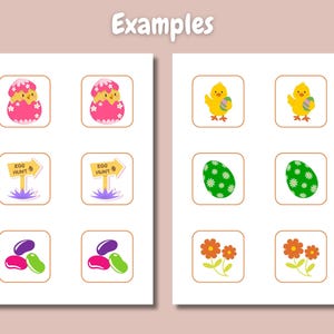 Kids Easter Memory Game, Printable Easter Matching Game, Printable ...