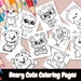 Beary Cute Coloring Pages, Adults and Kids, Instant Download, Coloring ...