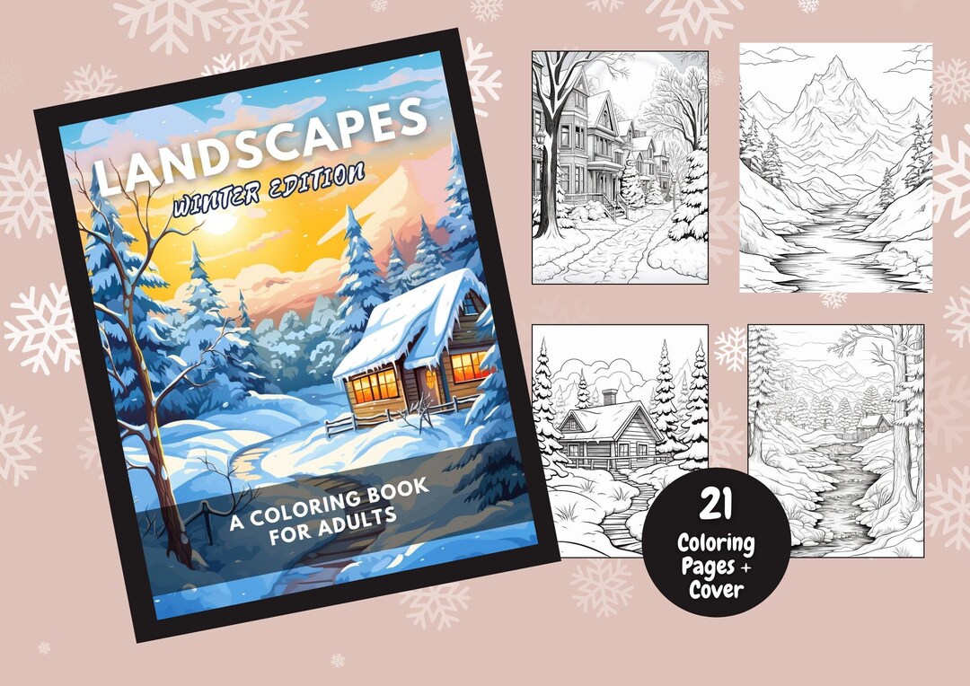Landscapes Winter Edition Coloring Book, Coloring Books, Coloring Pages ...