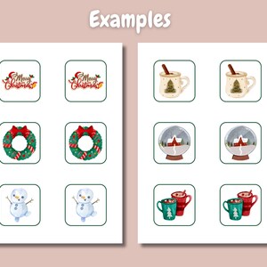 Kids Christmas Memory Game, Printable Christmas Matching Game ...