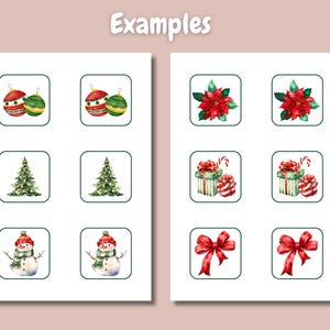 Kids Christmas Memory Game, Printable Christmas Matching Game ...