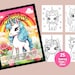 Cute Unicorn Coloring Book, Kids Coloring Book, Coloring Pages ...