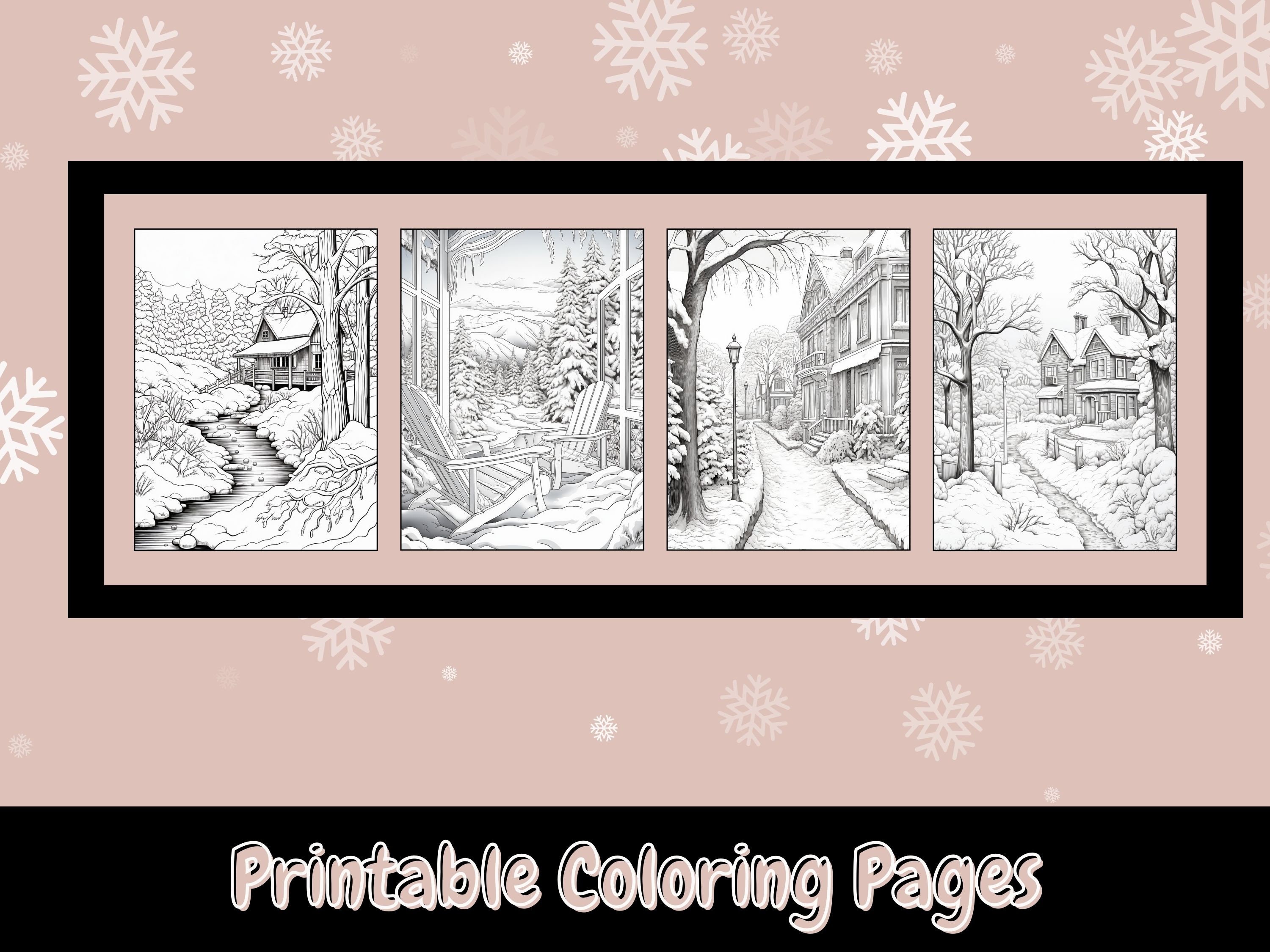 Landscapes Winter Edition Coloring Book, Coloring Books, Coloring Pages ...