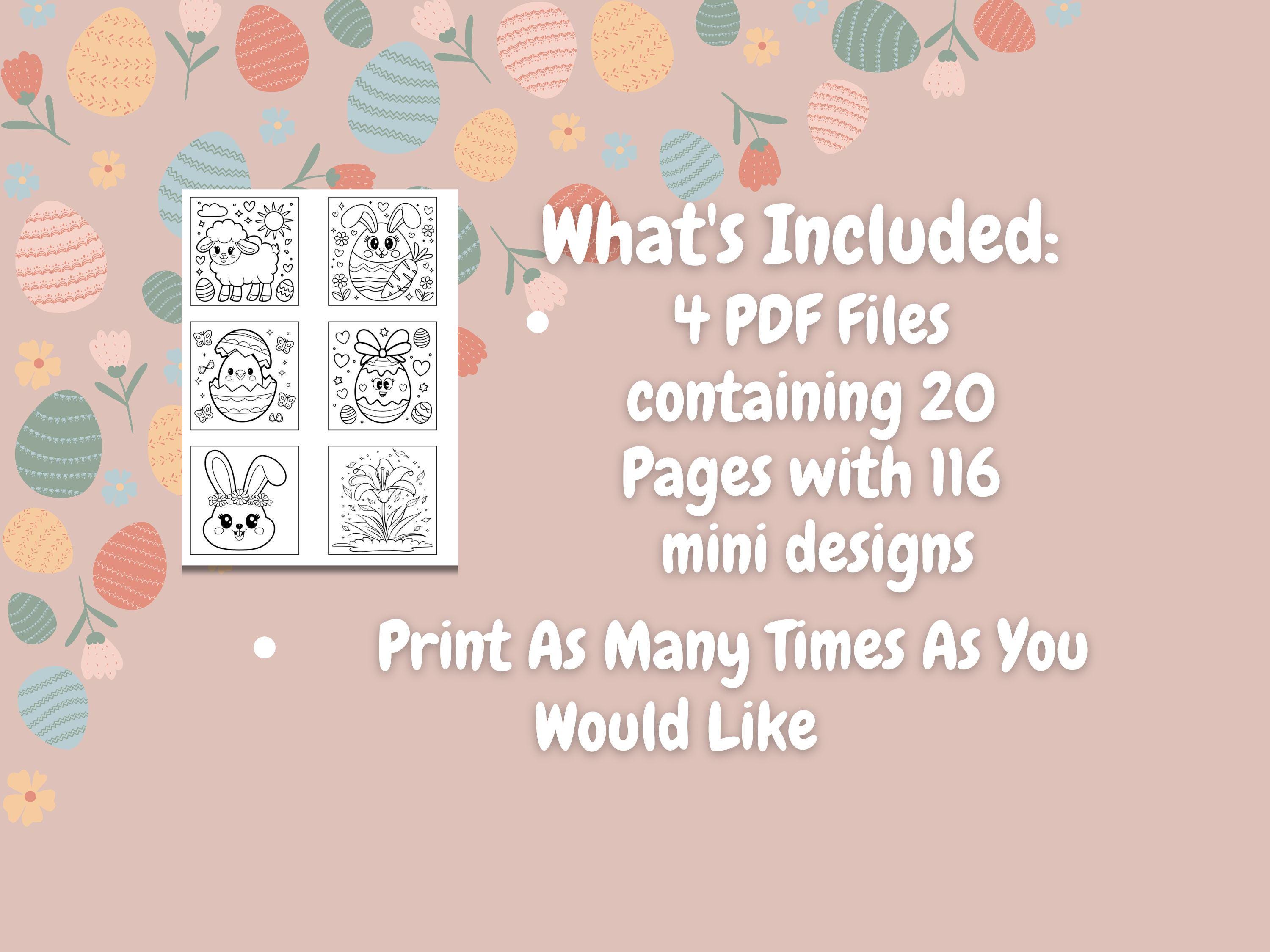 Bold and Easy Tiny Easter and Spring Coloring Pages, 116 Mini Designs ...