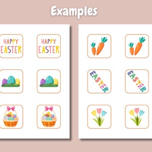 Kids Easter Memory Game, Printable Easter Matching Game, Printable ...