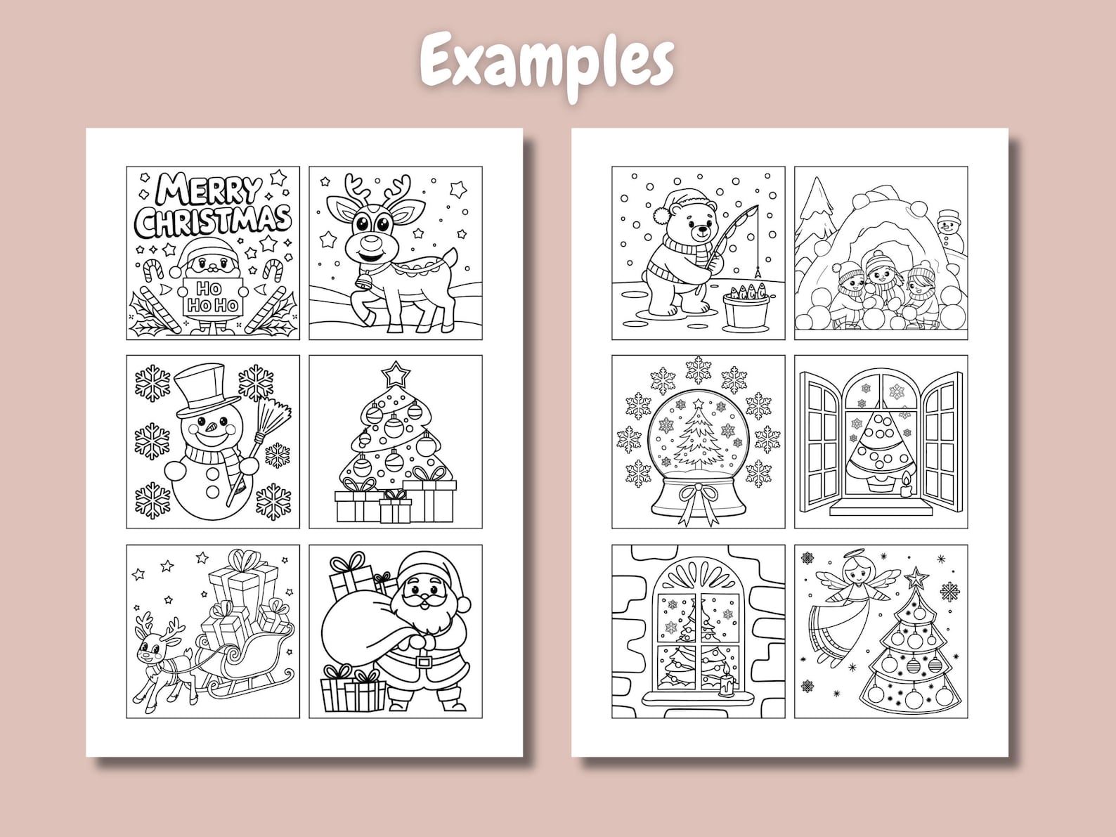 Bold and Easy Tiny Christmas Coloring Pages, 120 Mini Designs, Kids and ...